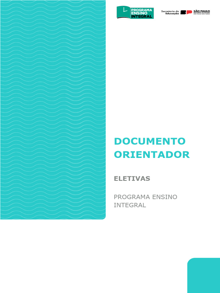 Documento Orientador - Eletivas - 2024 PDF | PDF | Escolas | Pré-escola
