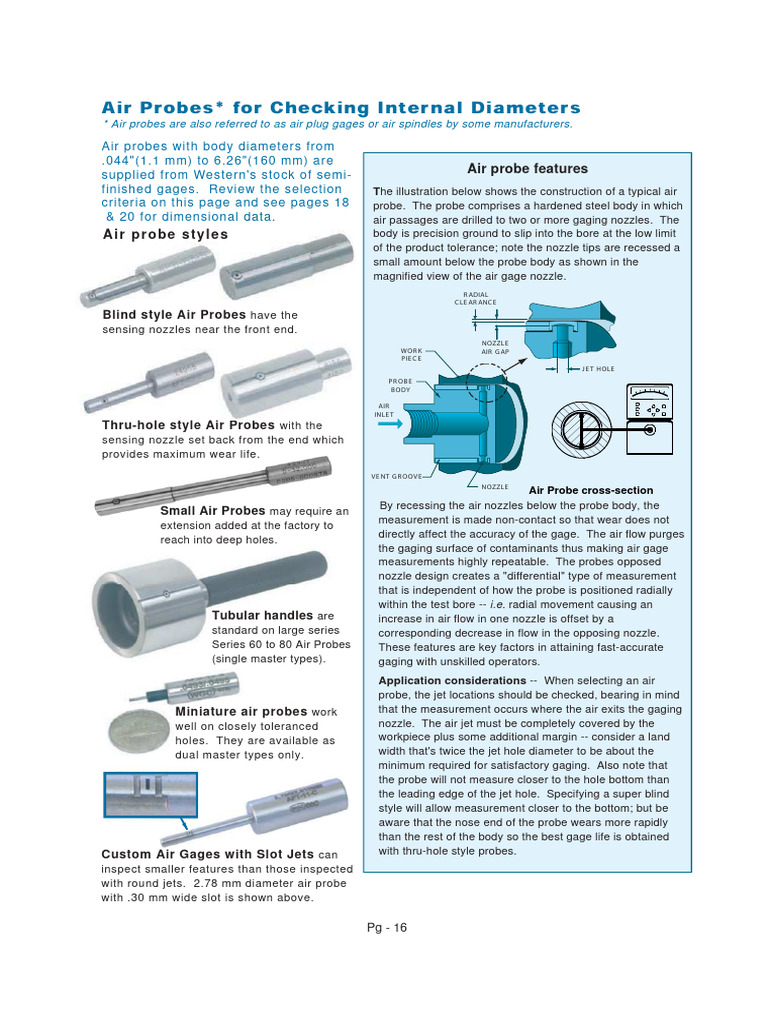 Stotz - Air-Probes-And-Rings | PDF | Engineering Tolerance | Calibration