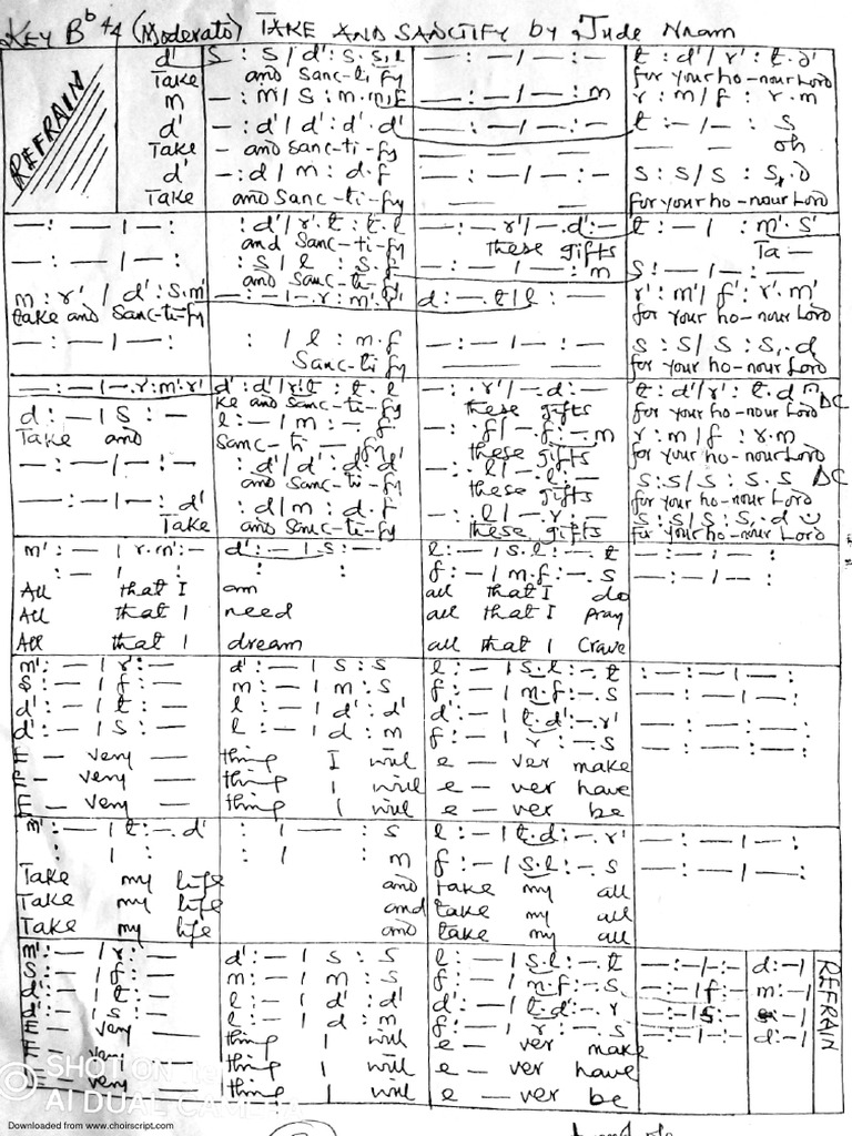 (Choirscript - Com) - Take-And-Sanctify-Jude-Nnam-Fc163 | PDF