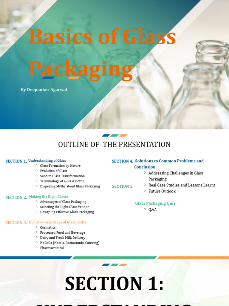 Basics of Glass Packaging | PDF | Glasses | Secondary Sector Of The Economy