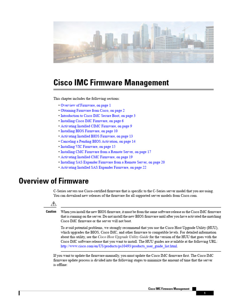Cisco IMC Firmware Management | PDF | Bios | Booting