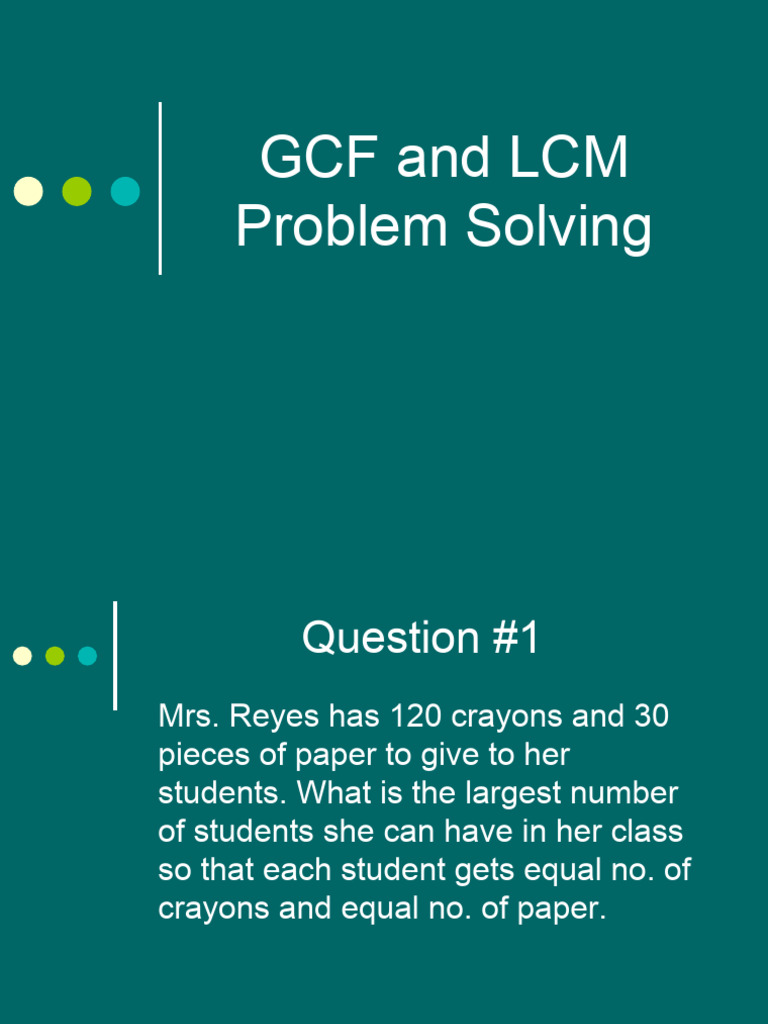 GCF and LCM Problem Solving Guide | PDF | Jupiter | Planets