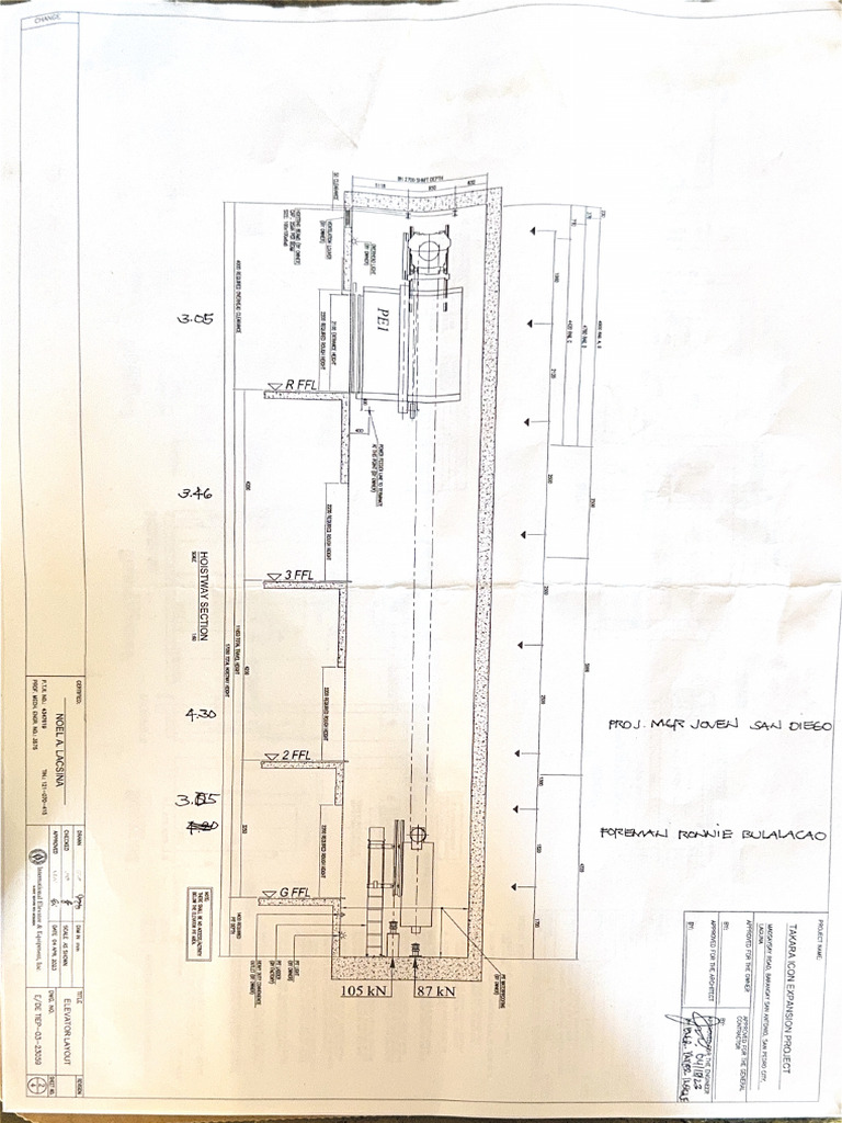 Elevator Layout For The Design | PDF