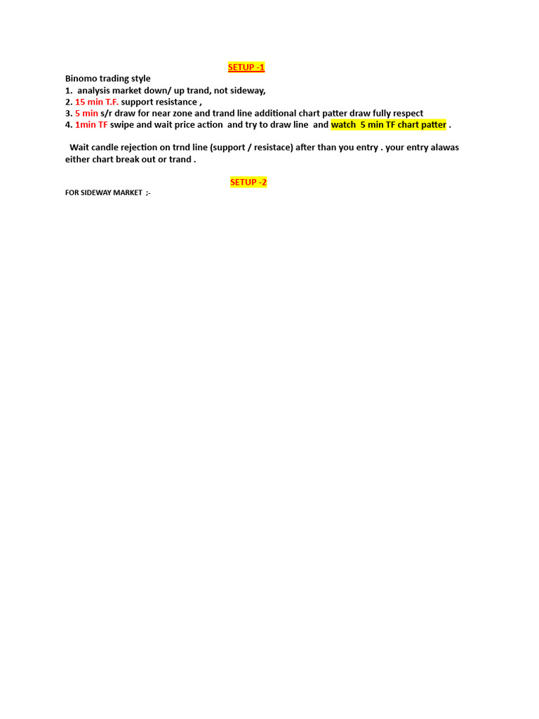 Binomo Trading Strategies and Patterns | PDF