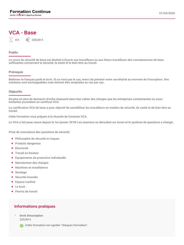 VCA Base1 - 1 | PDF | Sécurité