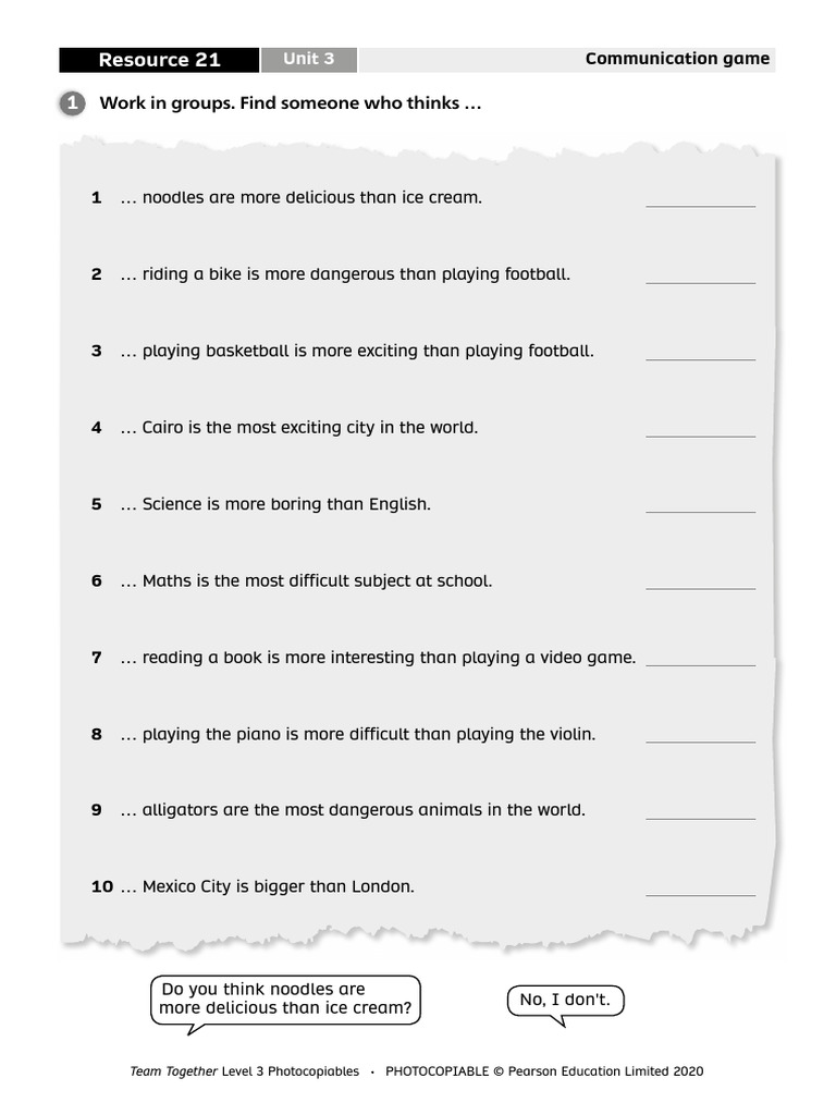 Team Together Level 3 Communication Games | PDF