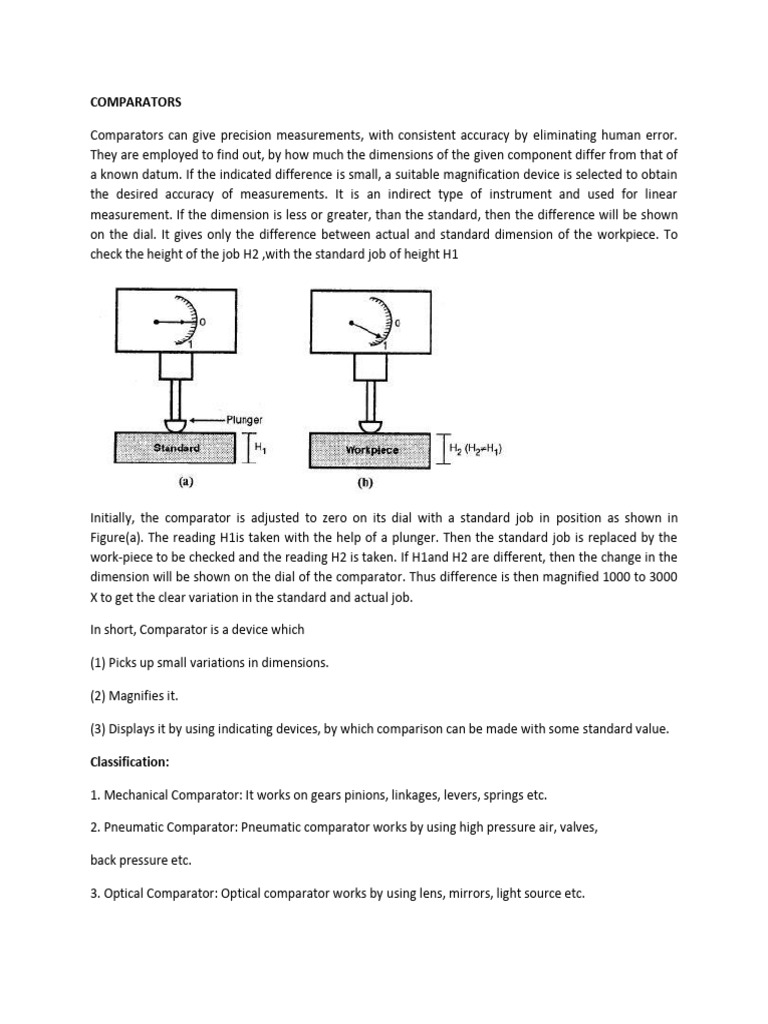 Comparator S | PDF | Optics | Accuracy And Precision
