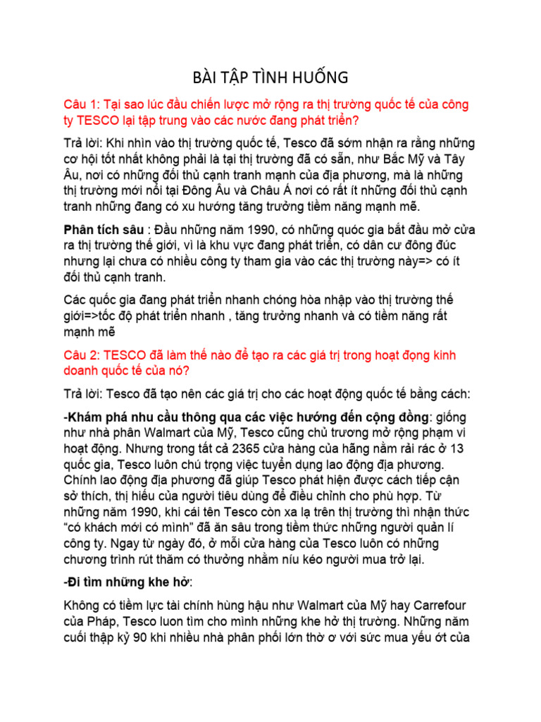 Bài Tập Tình Huống - Nhóm 6 | PDF