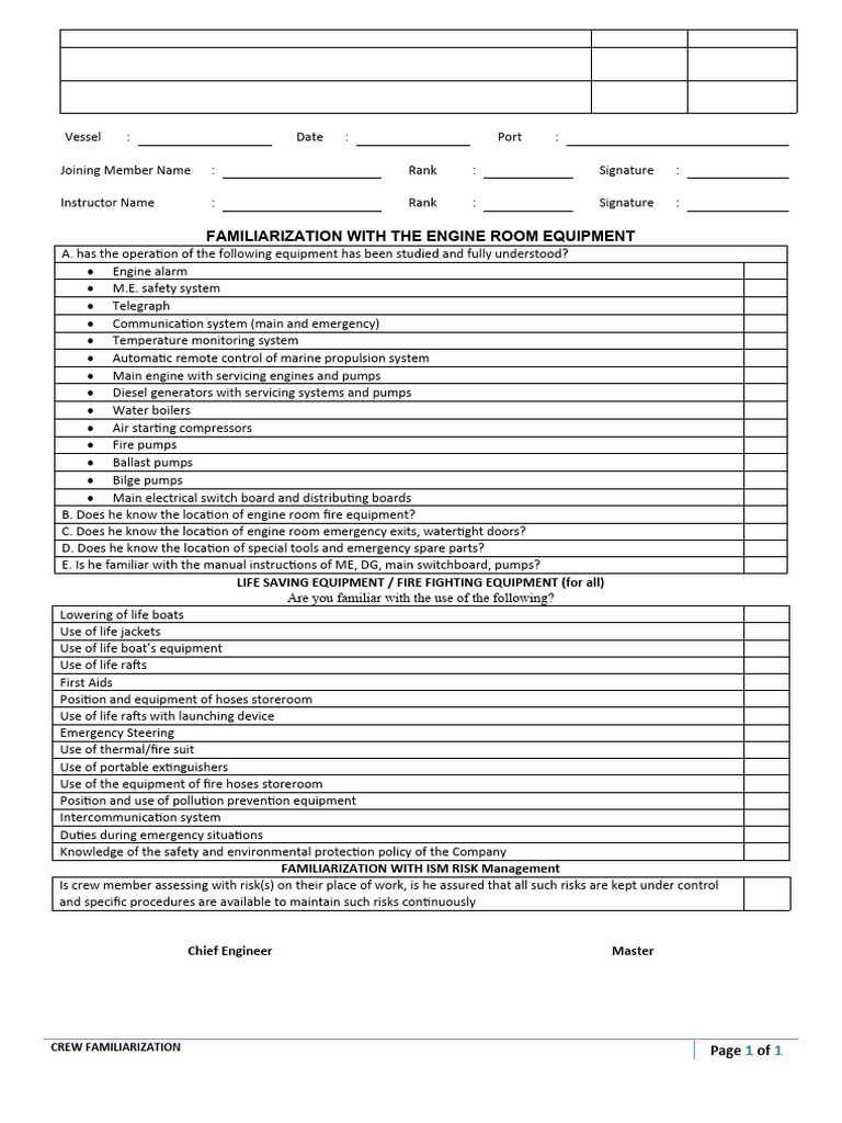 M-03 - e - Crew Familiarization | PDF | Engines | Marine Propulsion