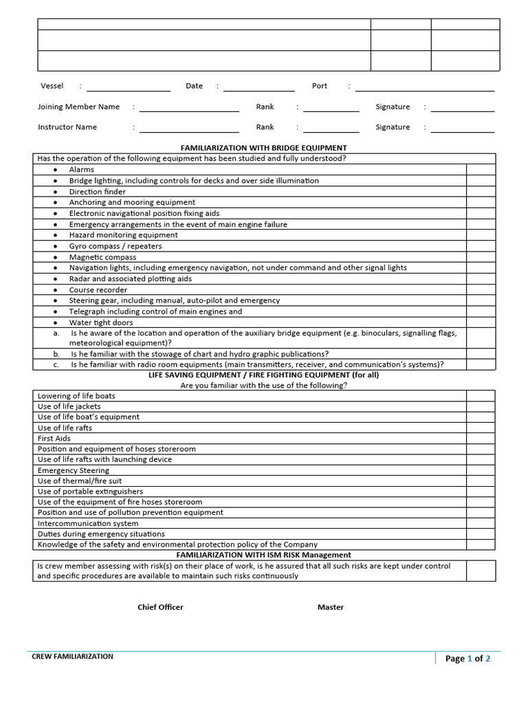 M-03 - D - Crew Familiarization | PDF