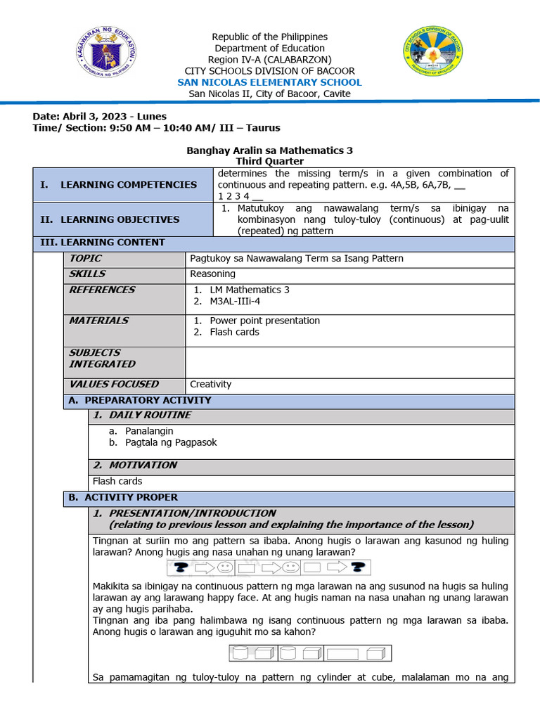 MATH 3 QTR 3 Apr 3 | PDF