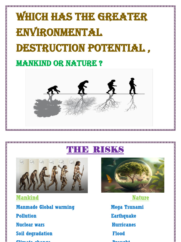 Environmental Destruction: Mankind vs. Nature | PDF | Climate Change ...