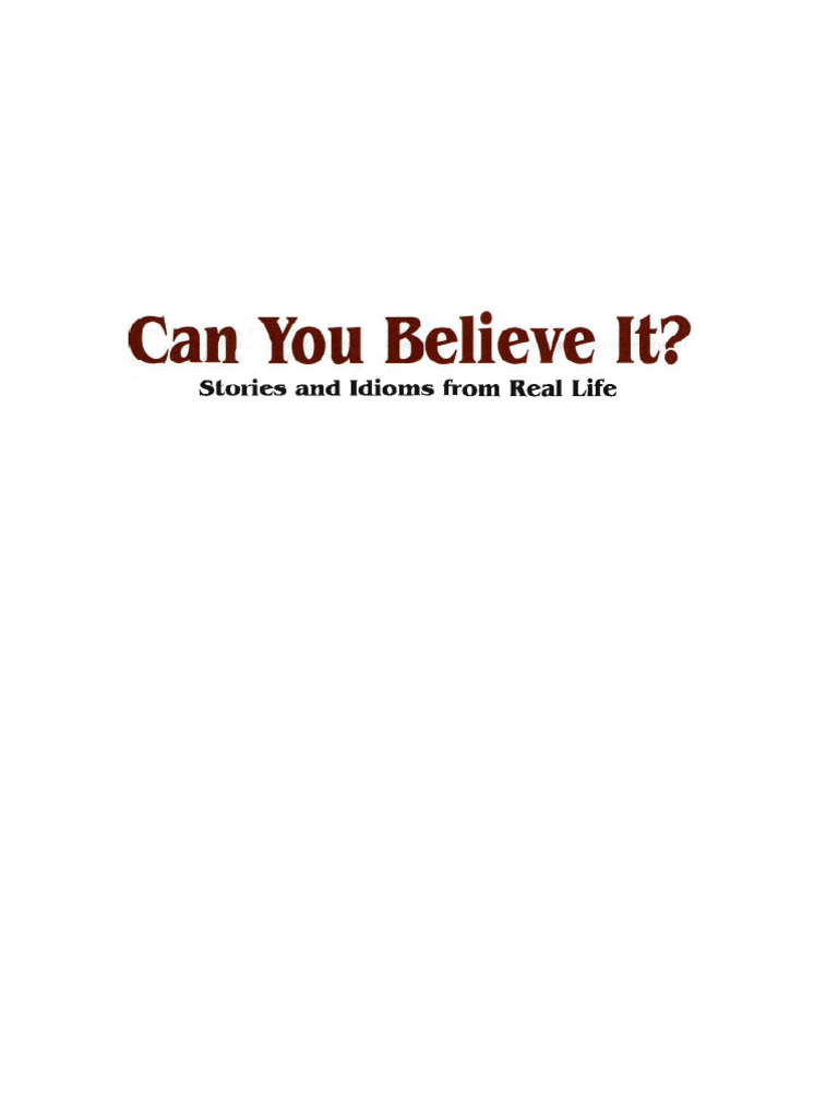 Can You Believe It 19209123194890769084 | PDF
