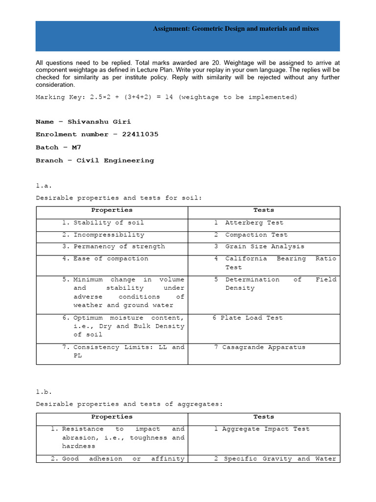 Assignment 5 2024 Worksheet | PDF | Physical Sciences | Civil Engineering
