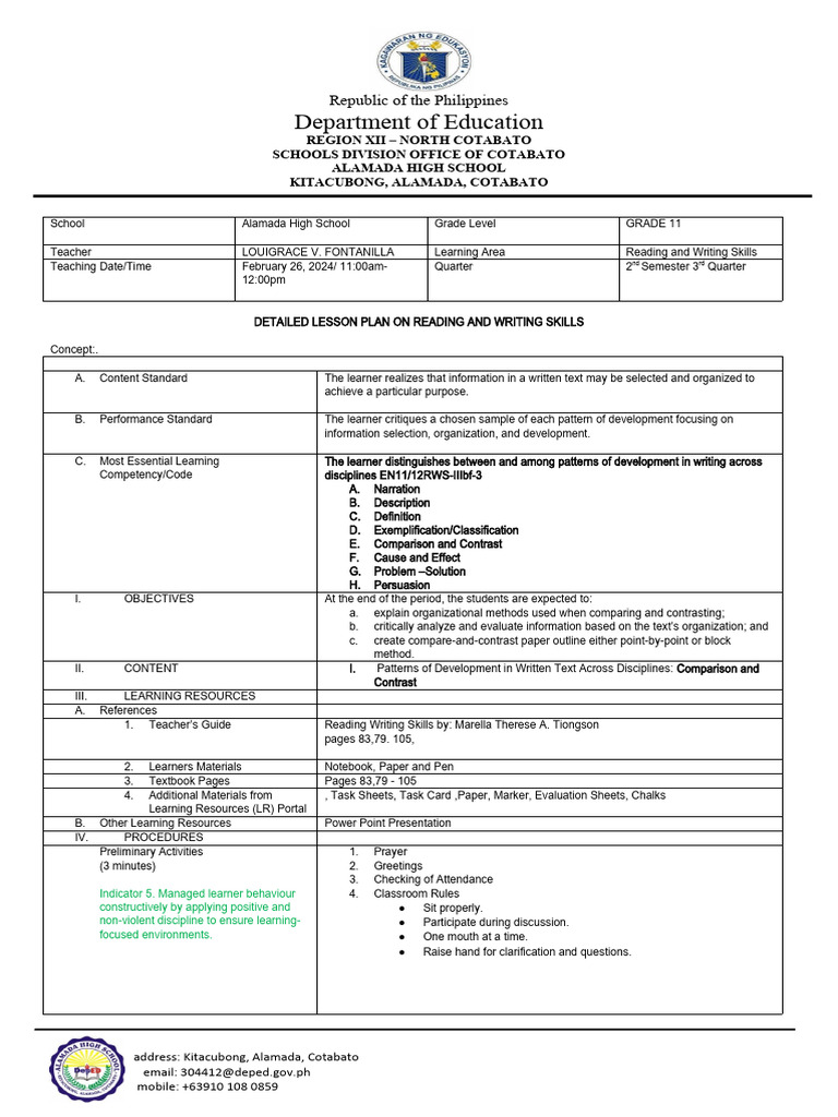 Compare and Contrast Lesson Plan | PDF | Learning | Teachers