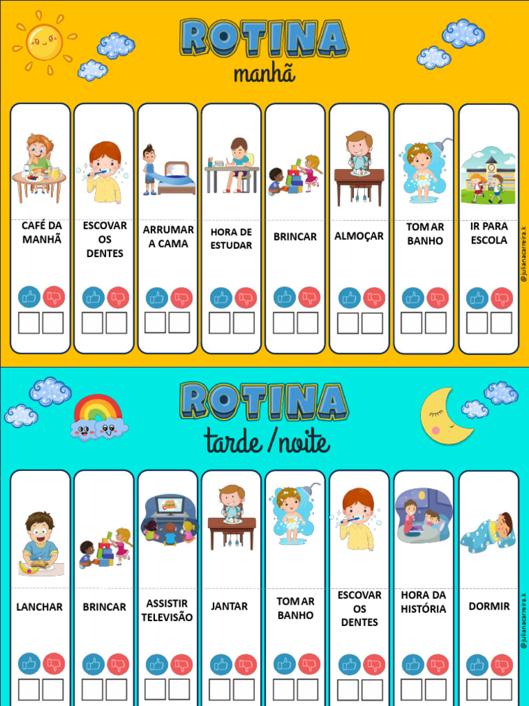 ROTINA MANHA TARDE E NOITE Feyoyv | PDF
