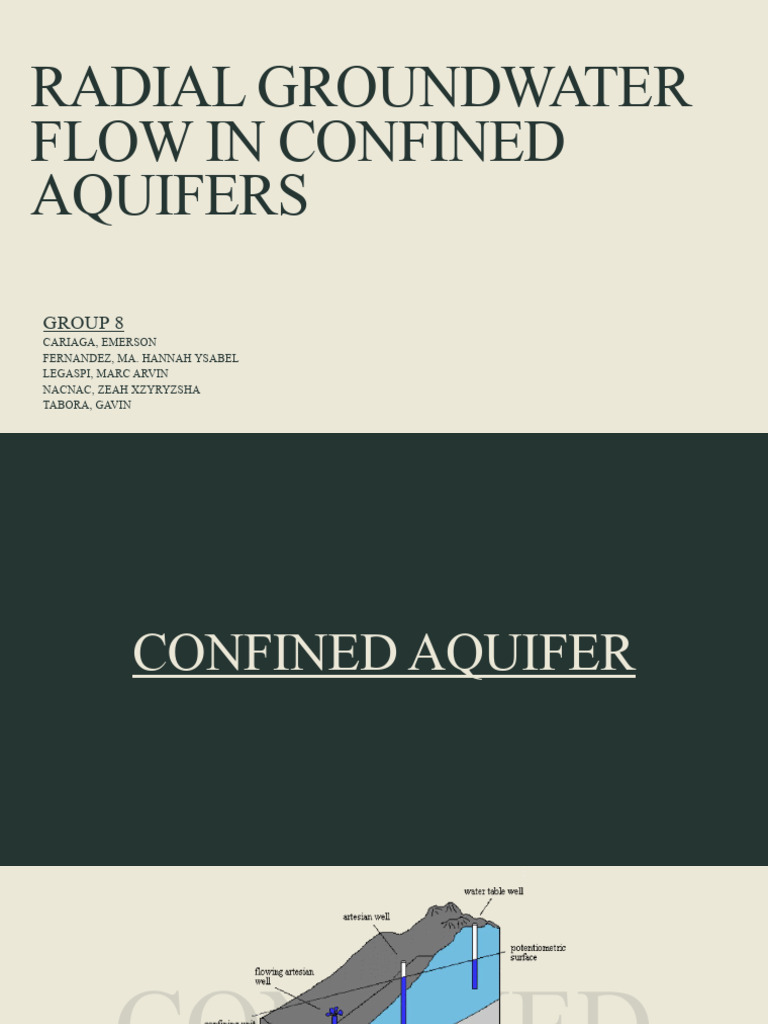 G8 Radial Groundwater Flow in Confined Aquifer | PDF | Aquifer | Permeability (Earth Sciences)