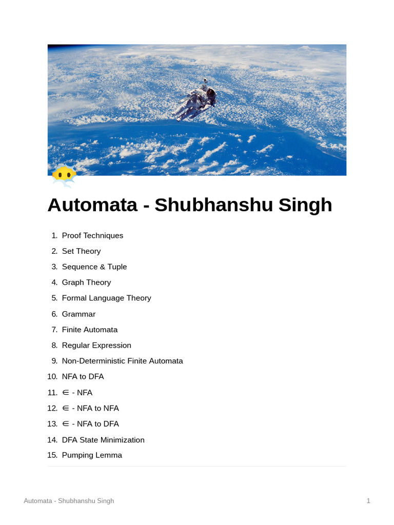 Automata - Shubhanshu Singh | PDF | Mathematical Proof | Vertex (Graph Theory)