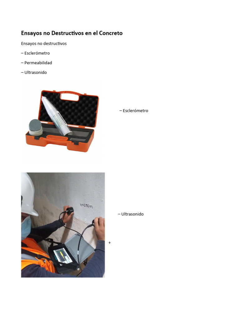 Ensayos No Destructivos en El Concreto | PDF | Hormigón | Acero