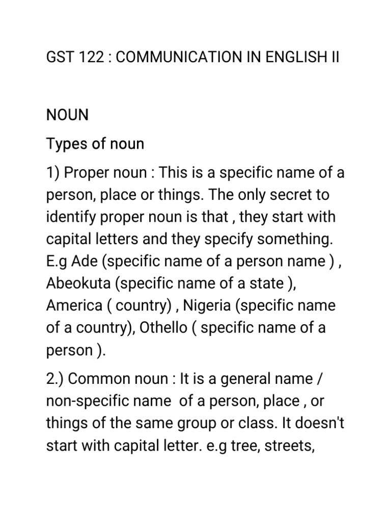 GST 122 Communication in English Ii | PDF