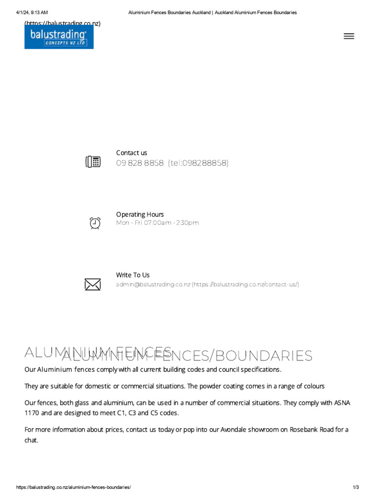 Quality Aluminium Fences For Auckland Boundaries | PDF | Fence