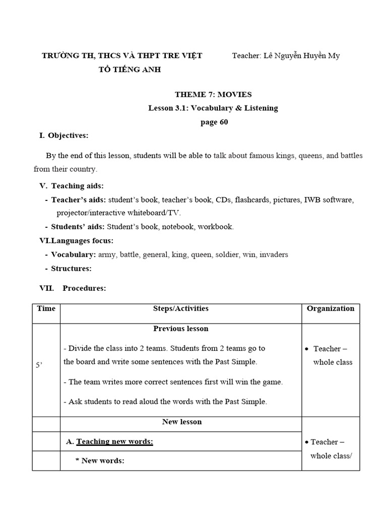 Vocabulary & Listening: Kings & Battles | PDF | Learning | Human ...