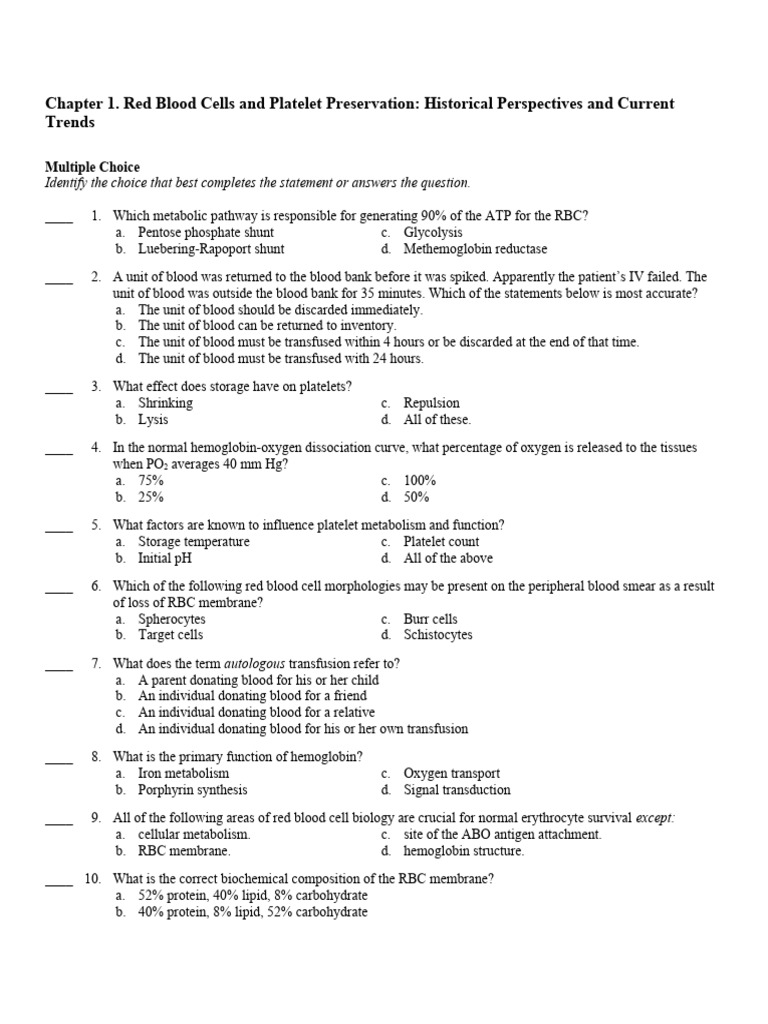 Test Bank For Modern Blood Banking and Transfusion Practices 7th ...