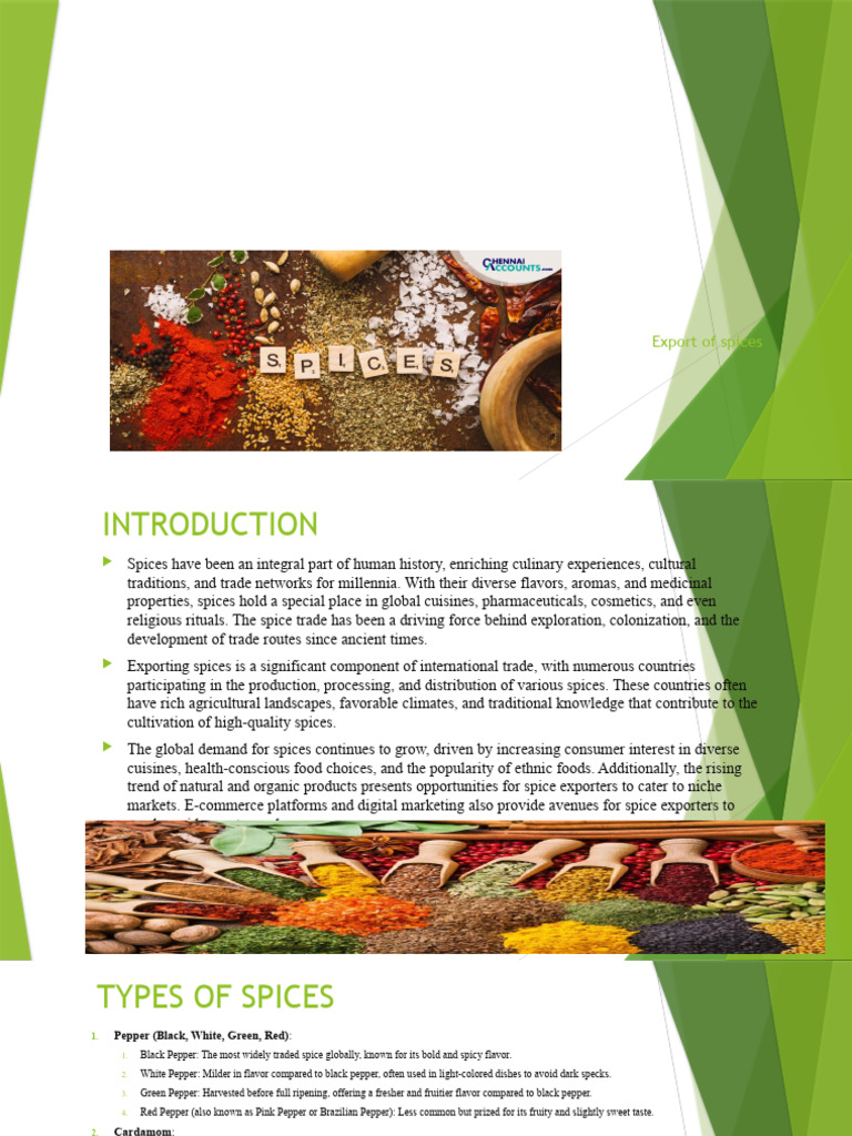Export Management On Spices | PDF