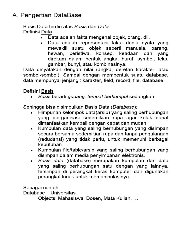 Konsep Dasar Basis Data | PDF