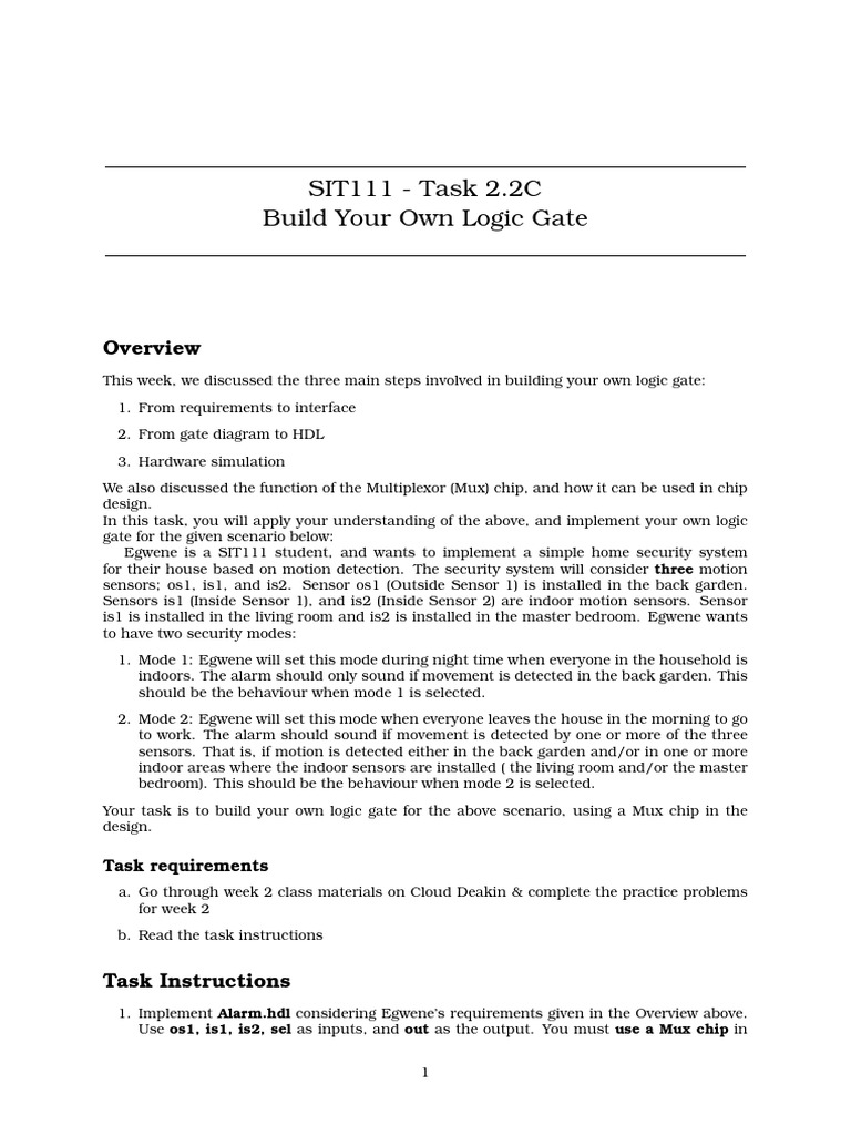 SIT111 2.2C TaskSheet | PDF | Hardware Description Language | Security ...
