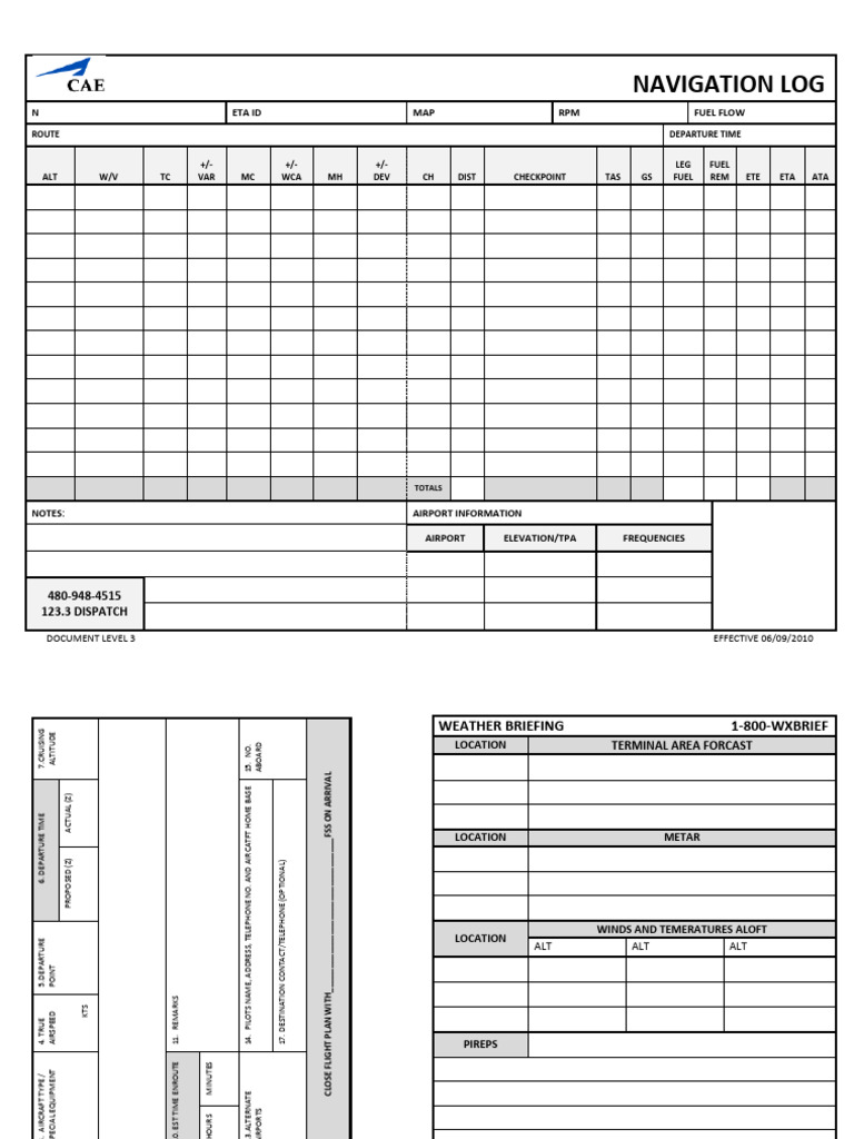 FAA - NAV LOG - Eff 09jun10 | PDF | Aviation Accidents And Incidents ...
