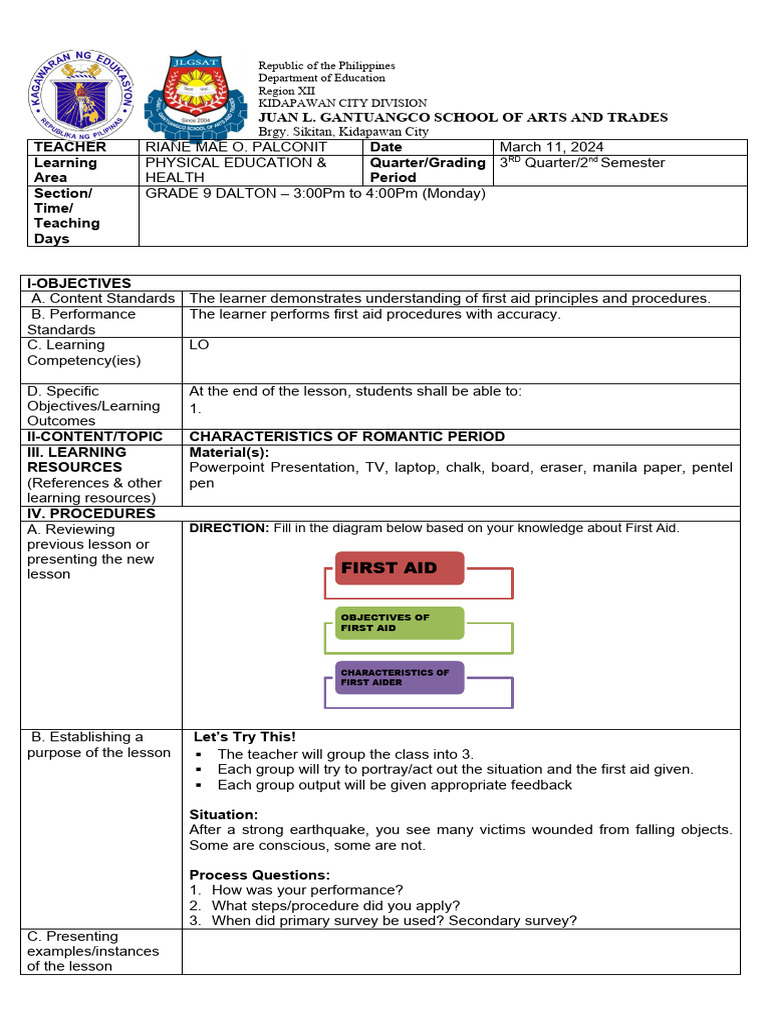 Palconit Riane Mae O. Survey of The Scene - The Victims February 27 ...