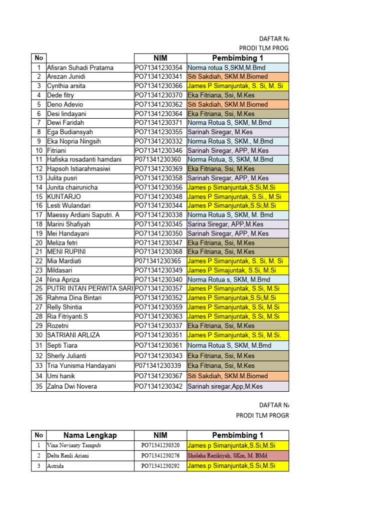 Pembimbing RPL 2024 | PDF