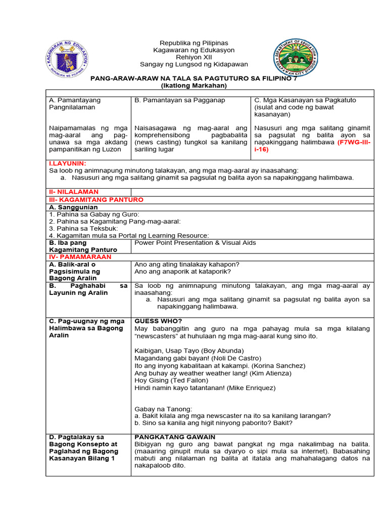 Pagsulat NG Balita | PDF