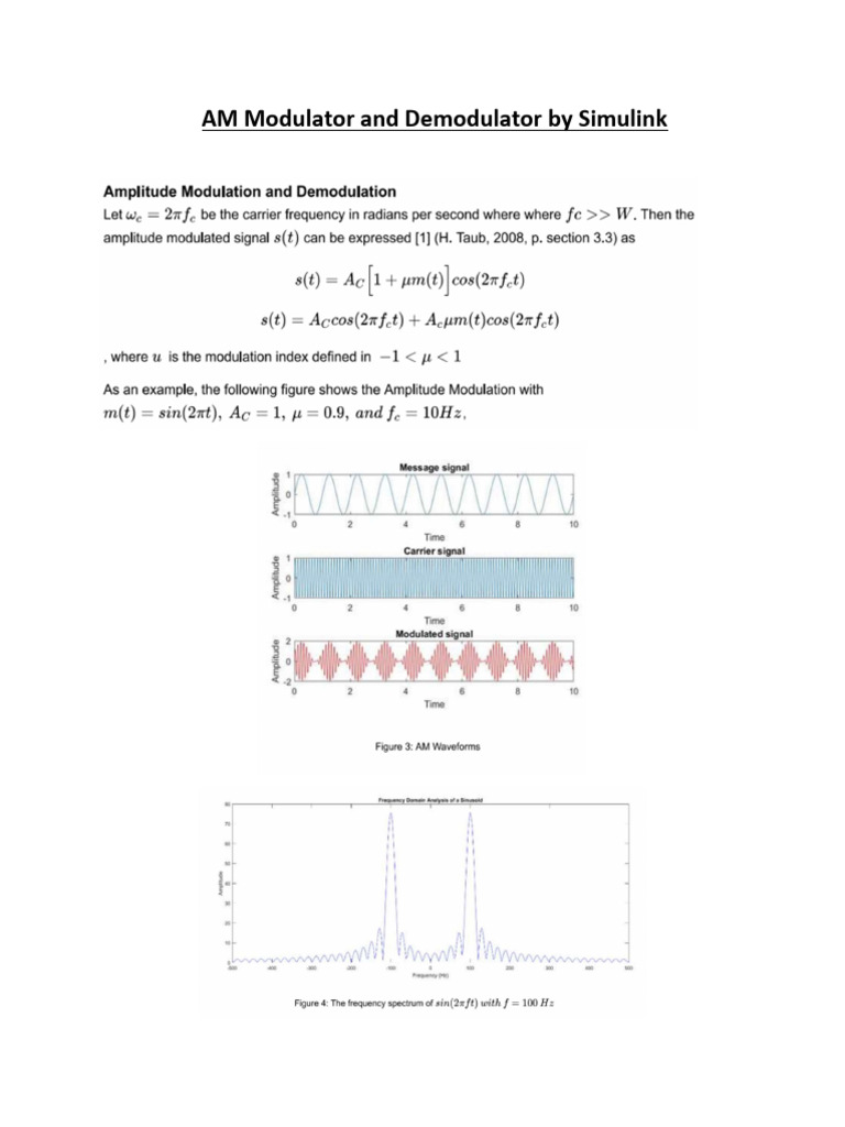 Simulink AM Modulation Guide | PDF