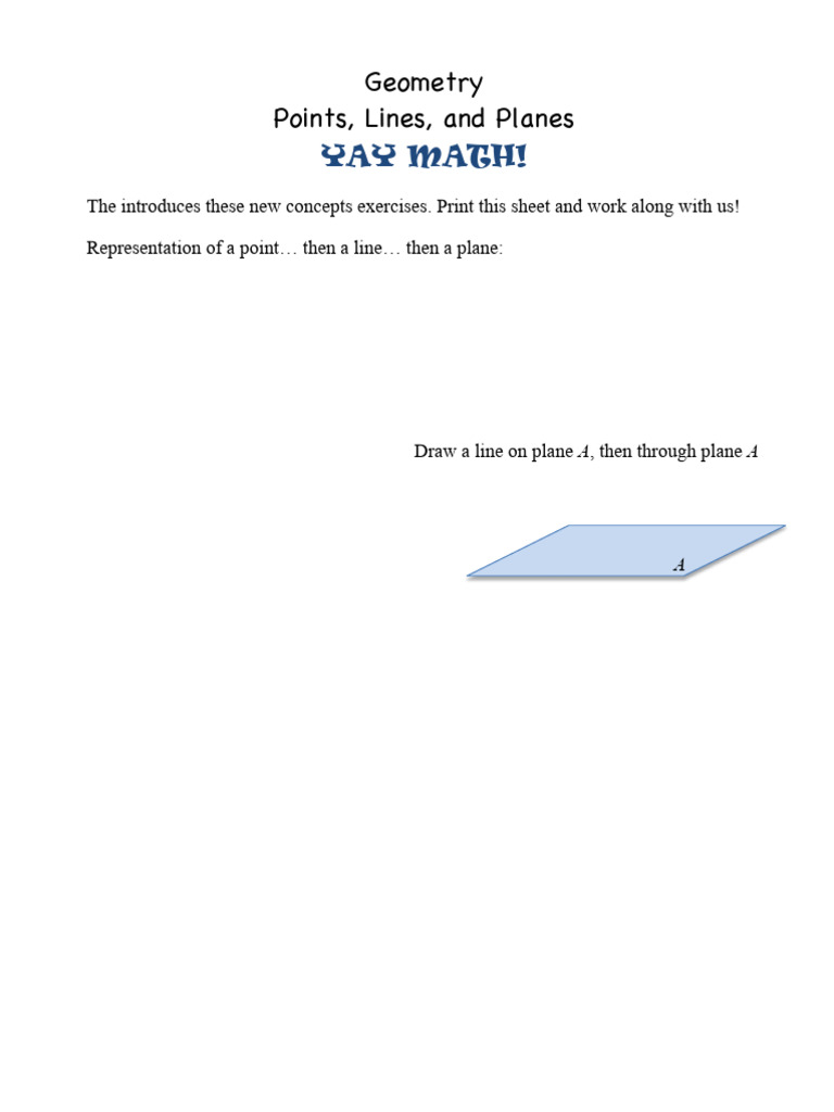 Geometry Basics: Points, Lines, and Planes | PDF | Line (Geometry) | Angle