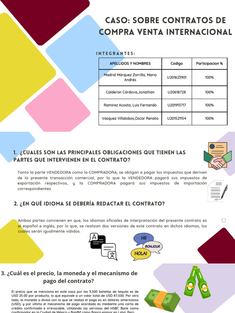 Caso Sobre Contratos de Compra Venta Internacional | PDF | Economias