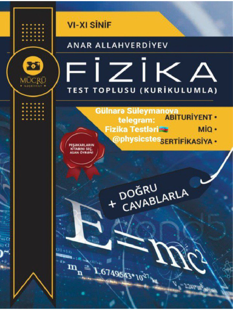 Fizika Mücrü Test Tapşırıqları | PDF