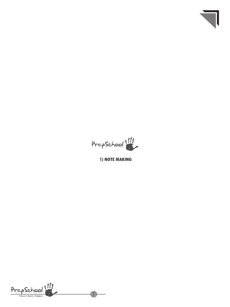 Class Xi - Note Making | PDF | Information | Linguistics