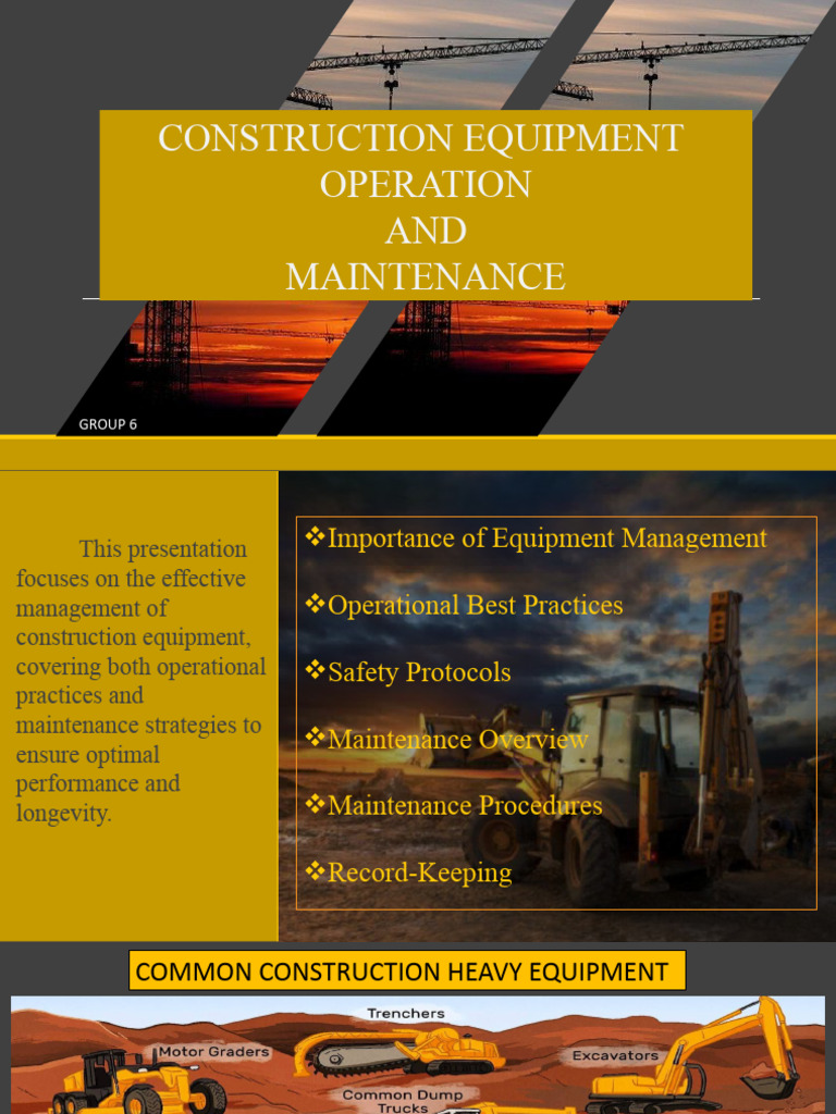 Construction Equipment Operations & Maintenance | PDF | Heavy Equipment ...