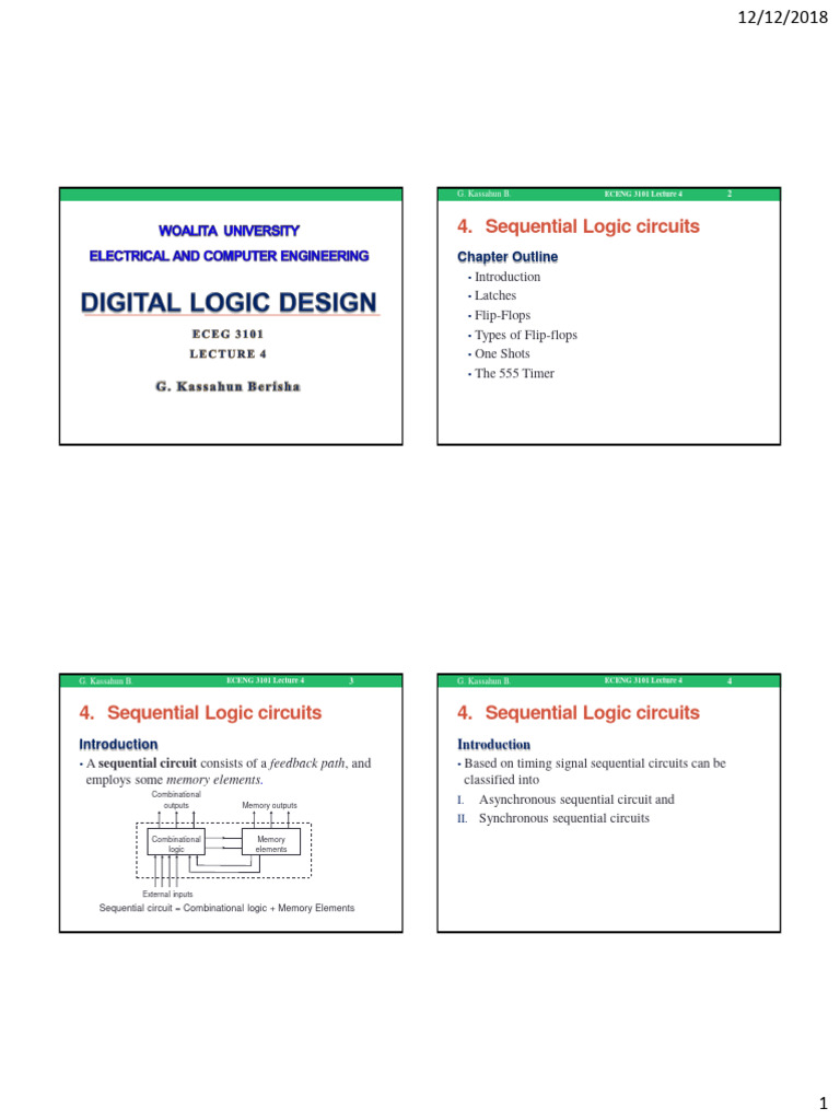 Digital Logic Design CH 6 | PDF | Logic Gate | Digital Electronics