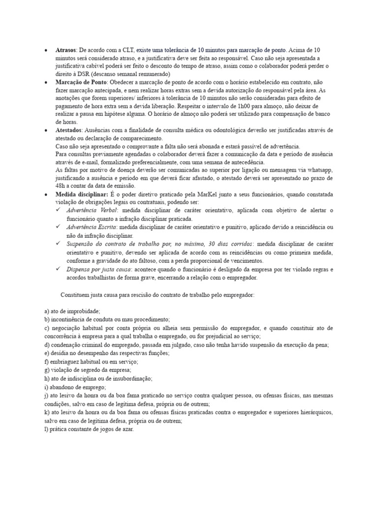 Regras CLT | PDF | Hora extra