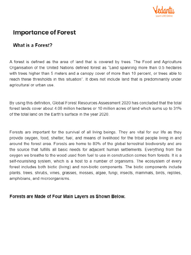 Importance of Forest | PDF