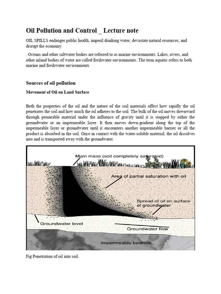 Oil Spill Causes and Cleanup Methods | PDF | Oil Spill | Emulsion