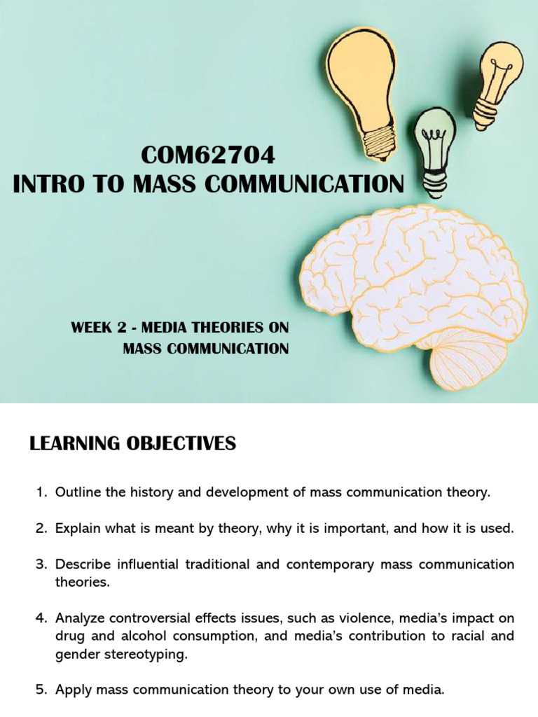W2 Media Theories | PDF | Cognitive Science | Cognition