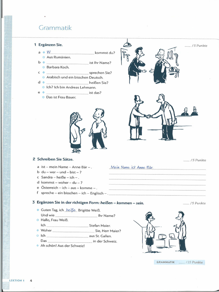 A1 Intensivtrainer - Lektion 1 | PDF