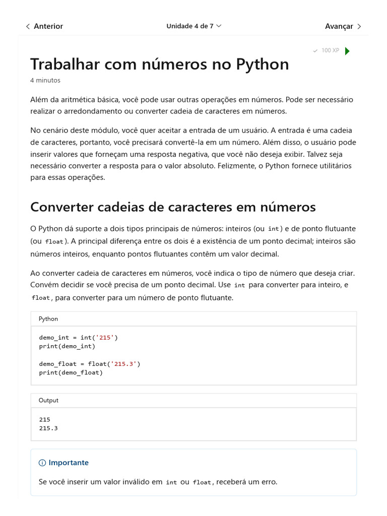 25 Trabalhar Com Números No Python - Training - Microsoft Learn | PDF | Python (linguagem de ...