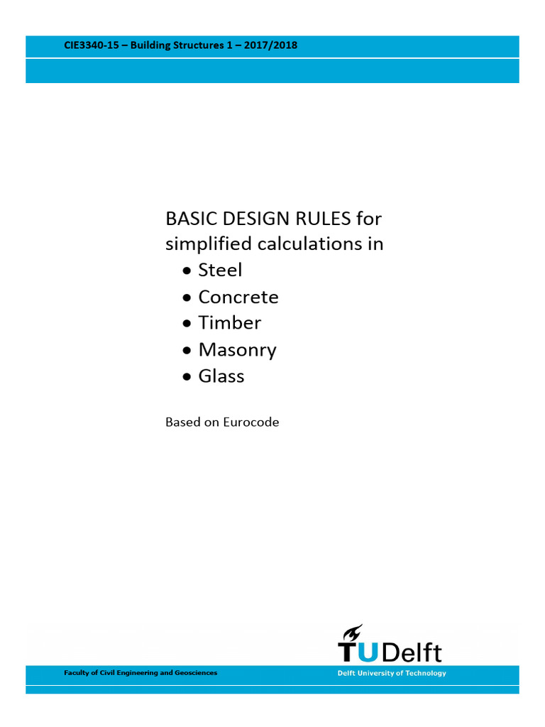 Basic Design Rules For Various Materials CIE3340-15 v2 | PDF | Buckling | Strength Of Materials