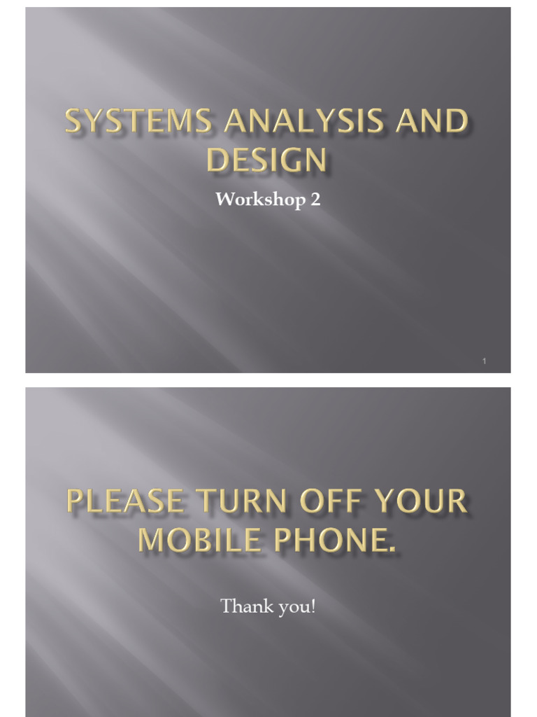 SAD Workshop2 Slides | PDF | Software Development Process | Design