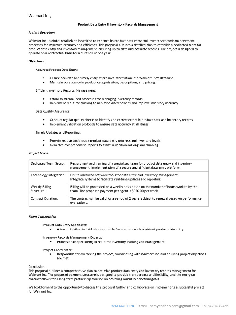 Data Entry - Walmart | PDF | Inventory | Data Quality